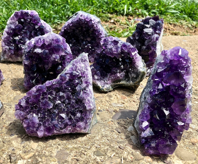 Raw Amethyst Crystal Cluster standing Raw Amethyst Stone | Etsy