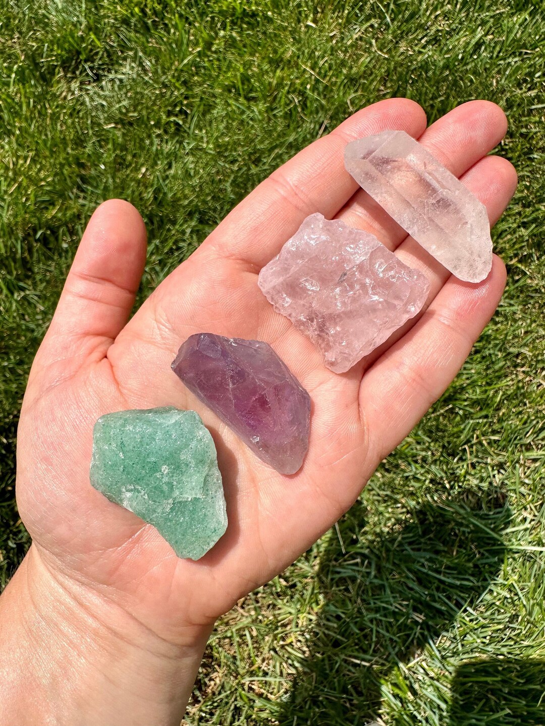 Attract Love Stone Set - Heart Chakra - Raw Crystal Love Set - Manifest ...