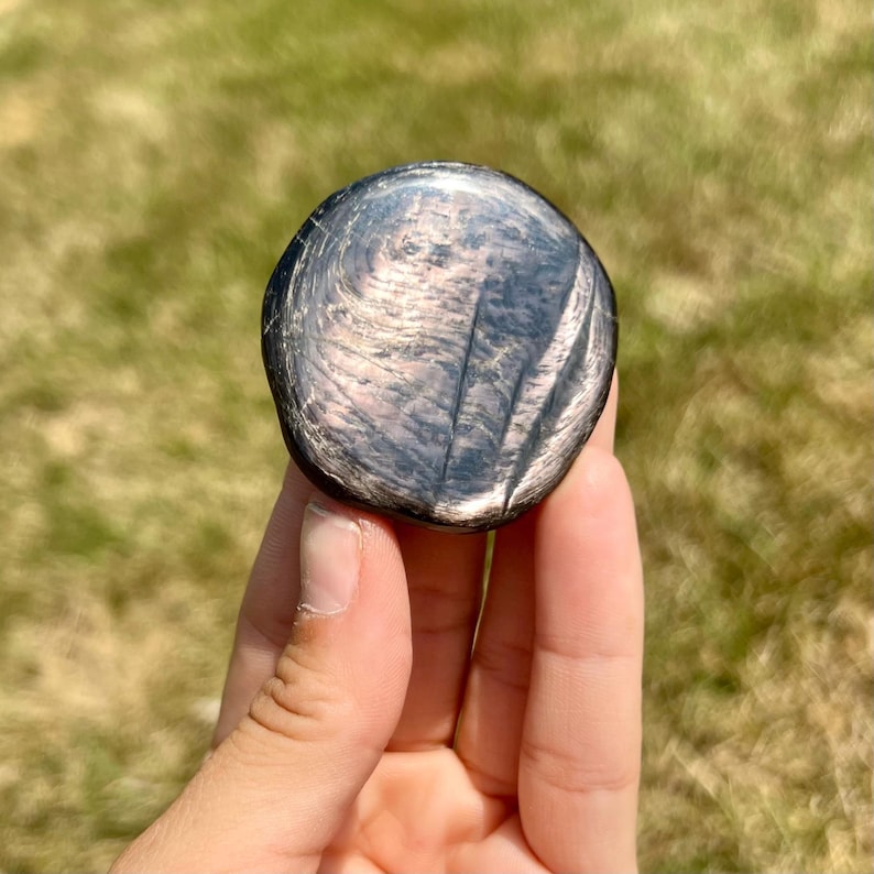 Hypersthene Palm Stone - Hypersynthe Crystal - Polished Hypersthene ...