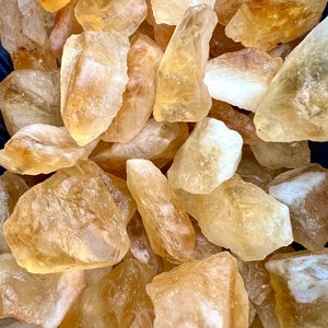Rough Citrine Crystal Heat Treated (0.5" - 3") Citrine Stone - Raw Citrine Stone - Crystals and ...