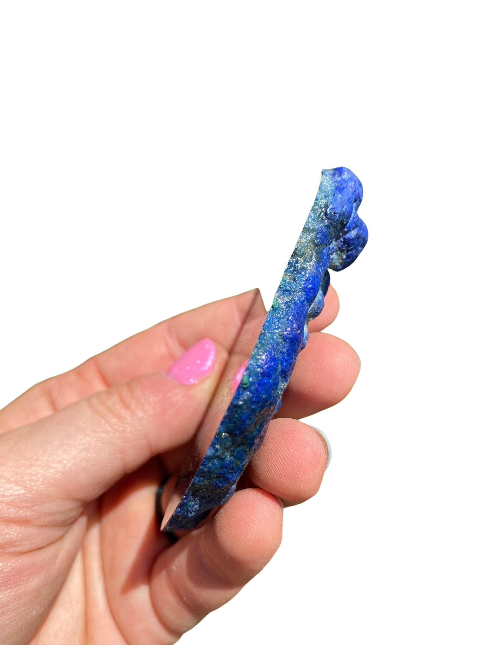 Azurite Crystal Blueberry One Side Polished Azurite Malachite Stone Raw ...