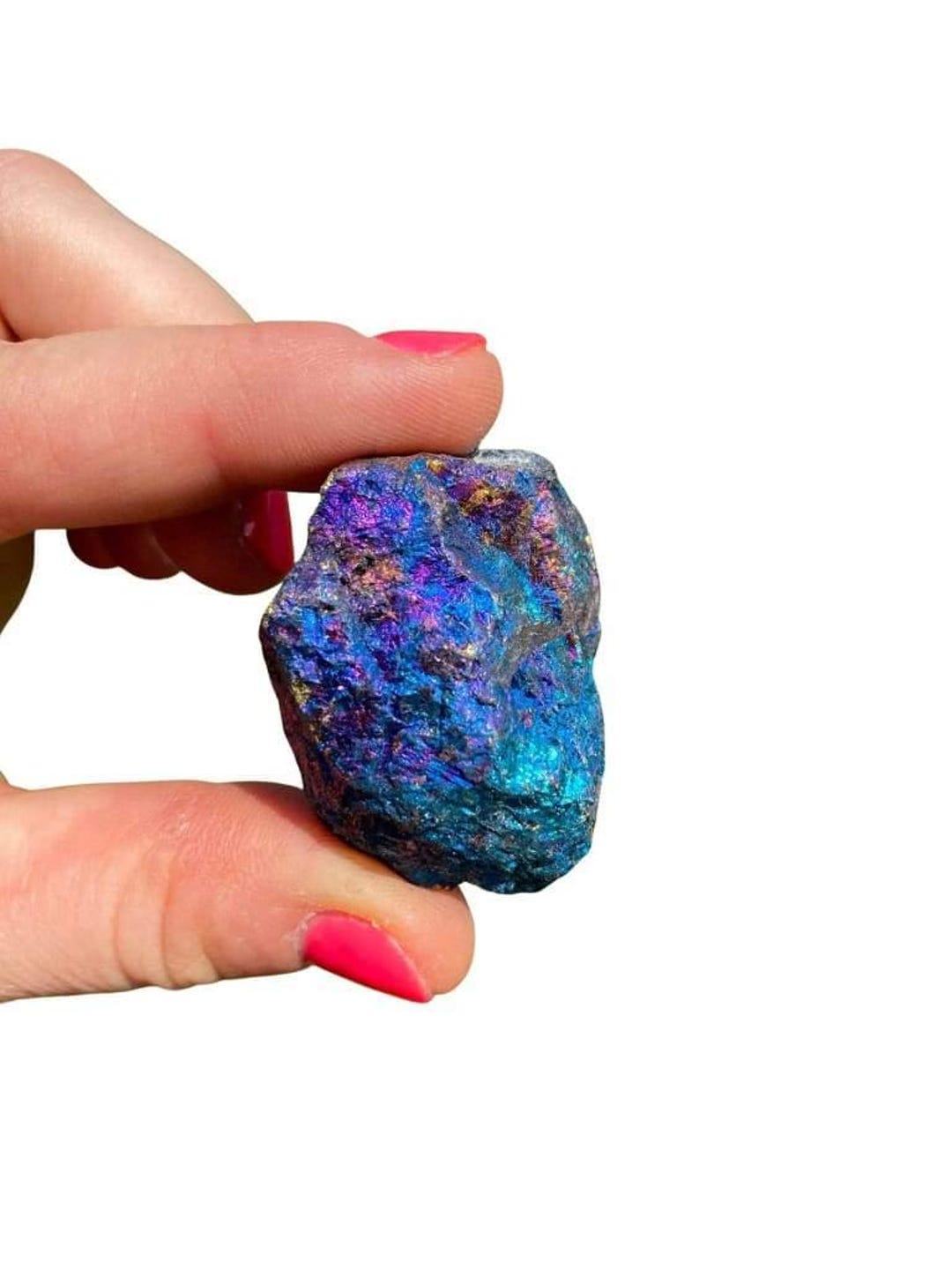 Raw Peacock Ore Crystal - Raw Chalcopyrite Stone - Healing Crystals ...