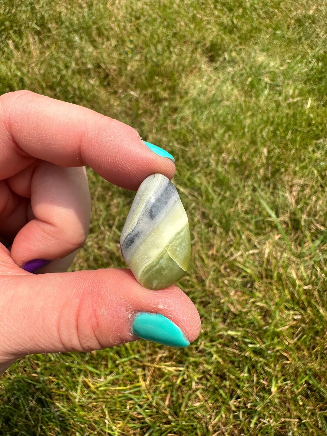 Infinite Tumbled Stone - Green Infinite Stone - Serpentine Gemstone ...