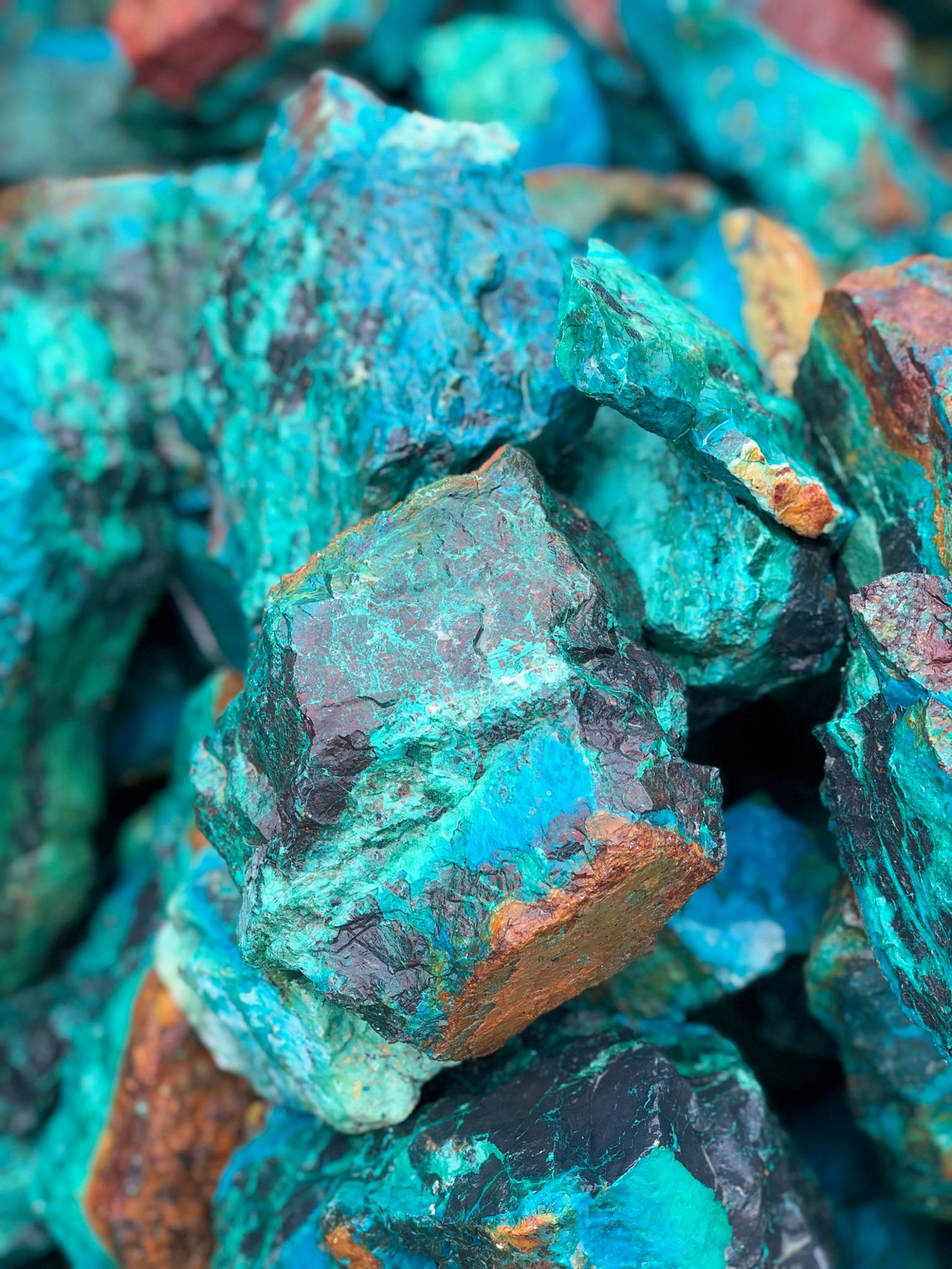 Raw Chrysocolla Stone From Peru Rough Chrysocolla Raw Stones Healing ...