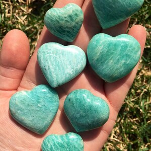 Amazonite Crystal Heart Amazonite Heart Healing Crystals - Etsy