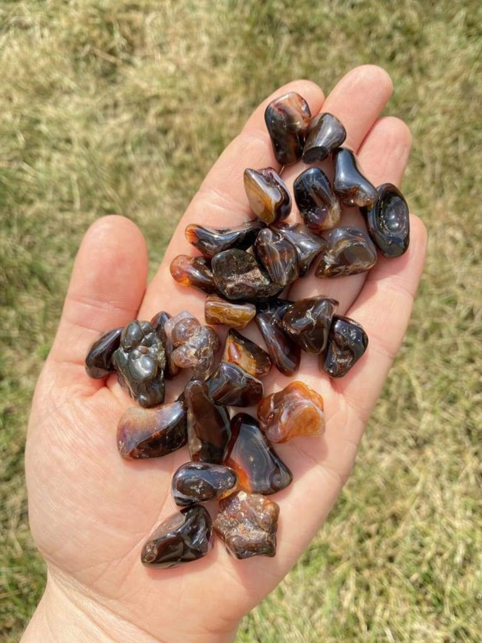 Mexican Fire Agate Stone 0.5 1.75 Fire Agate Crystal Polished Tumbled ...