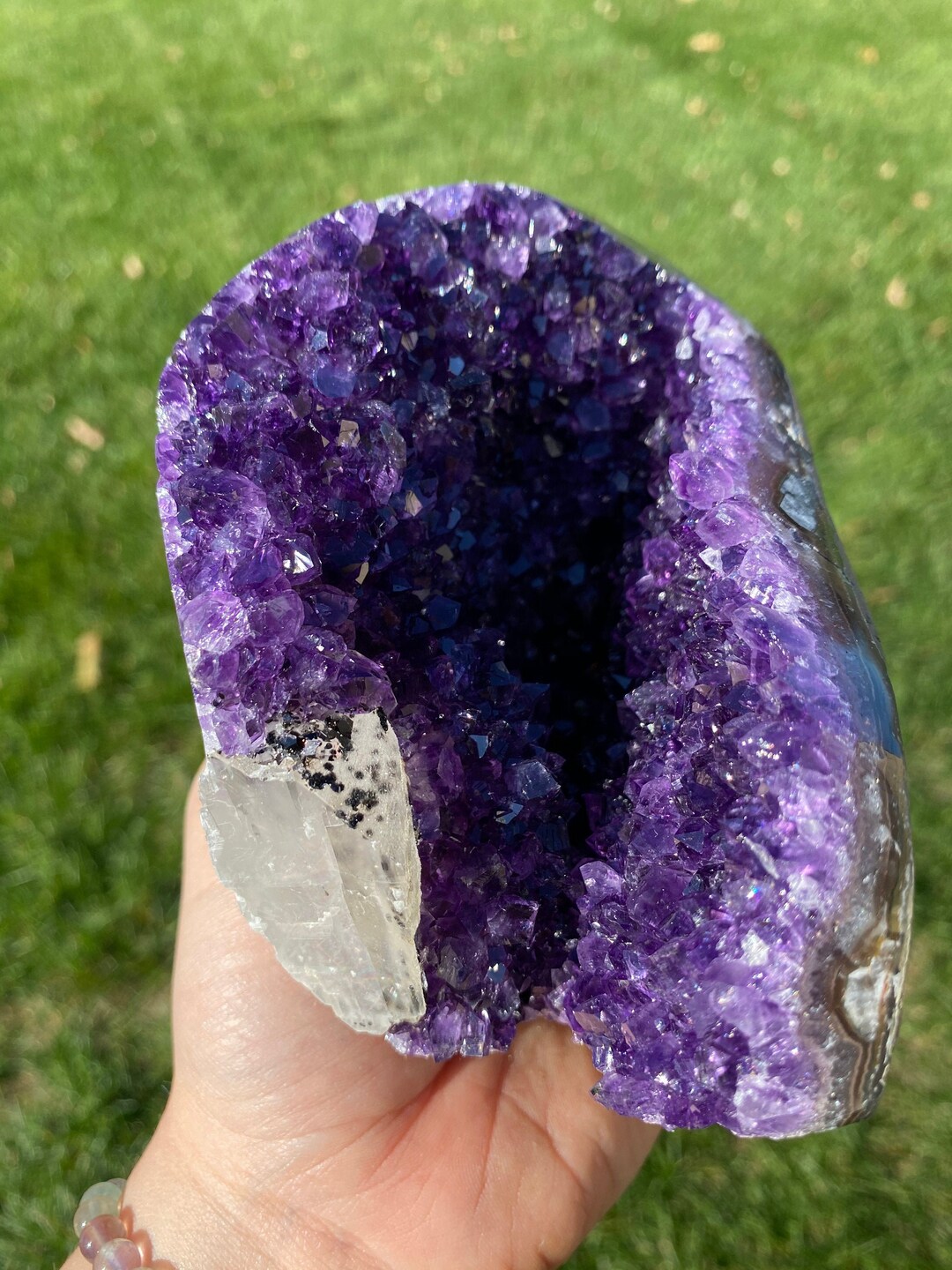 Raw Amethyst Standing Crystal Cluster Raw Amethyst Geode Standing ...
