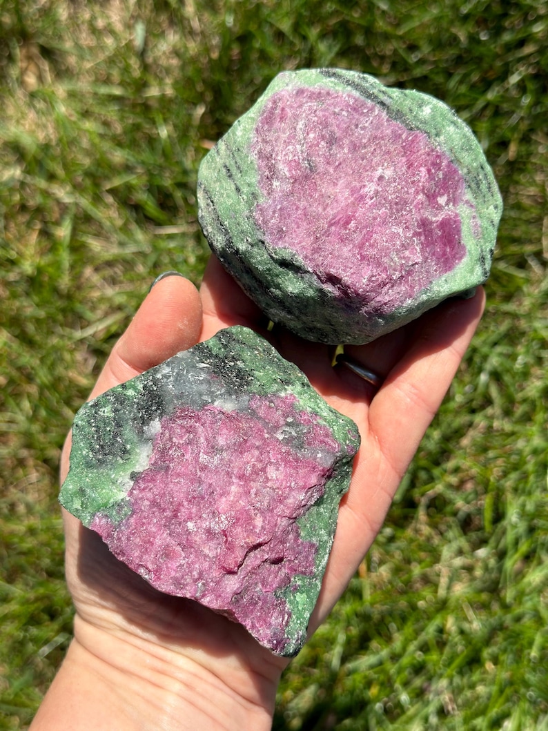 Raw Ruby in Zoisite Crystal (AA Grade) - Rough Ruby Zoisite Crystal ...