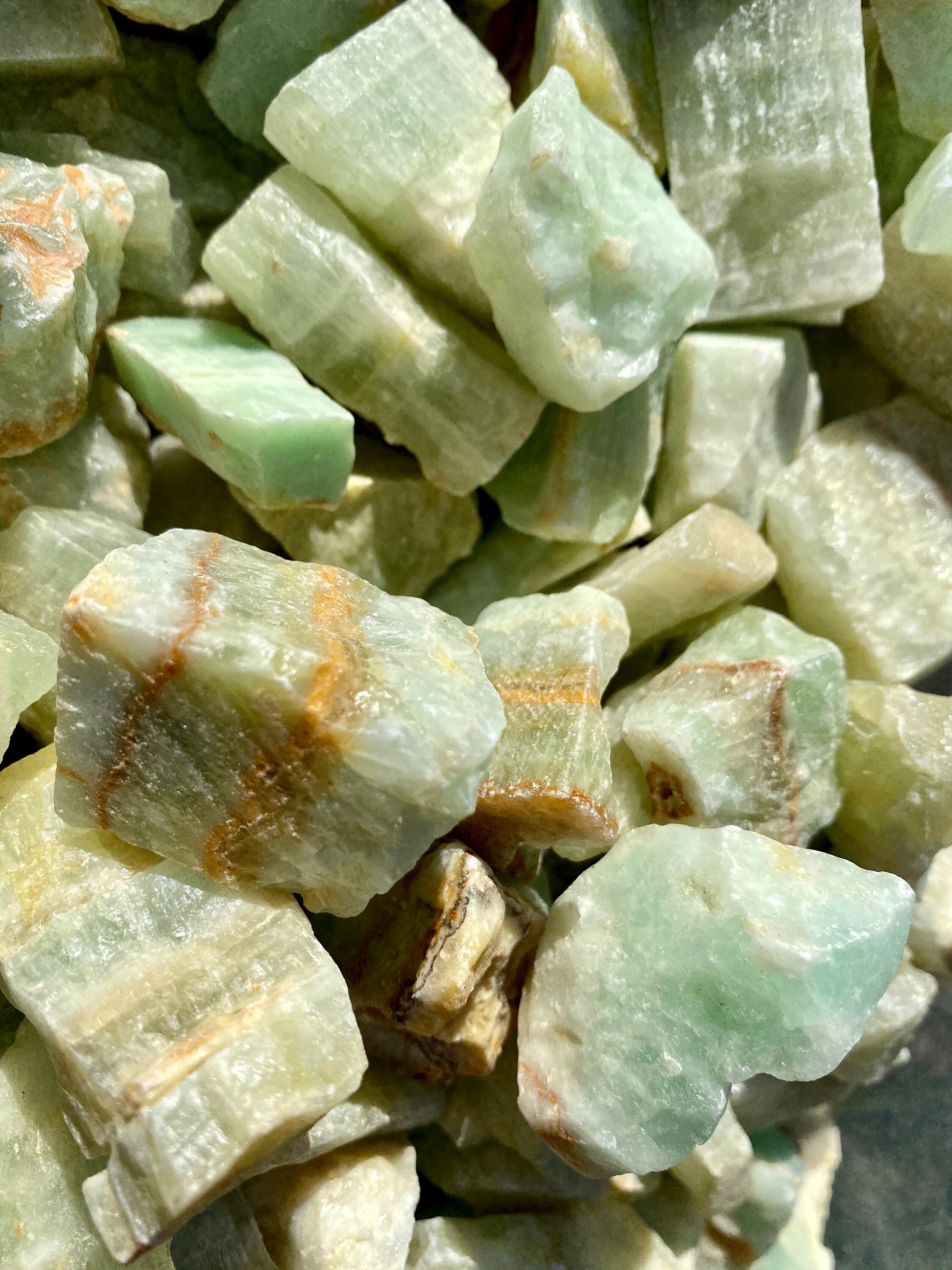 Seafoam Calcite Stone raw Seafoam Green calcite crystal | Etsy