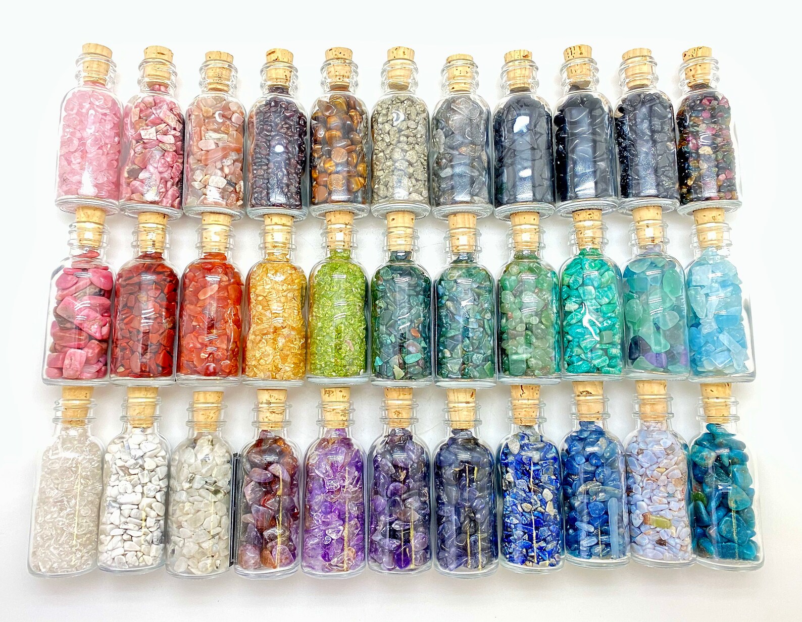 Gemstone Crystal Bottle 70 Stone Types Available Stone - Etsy
