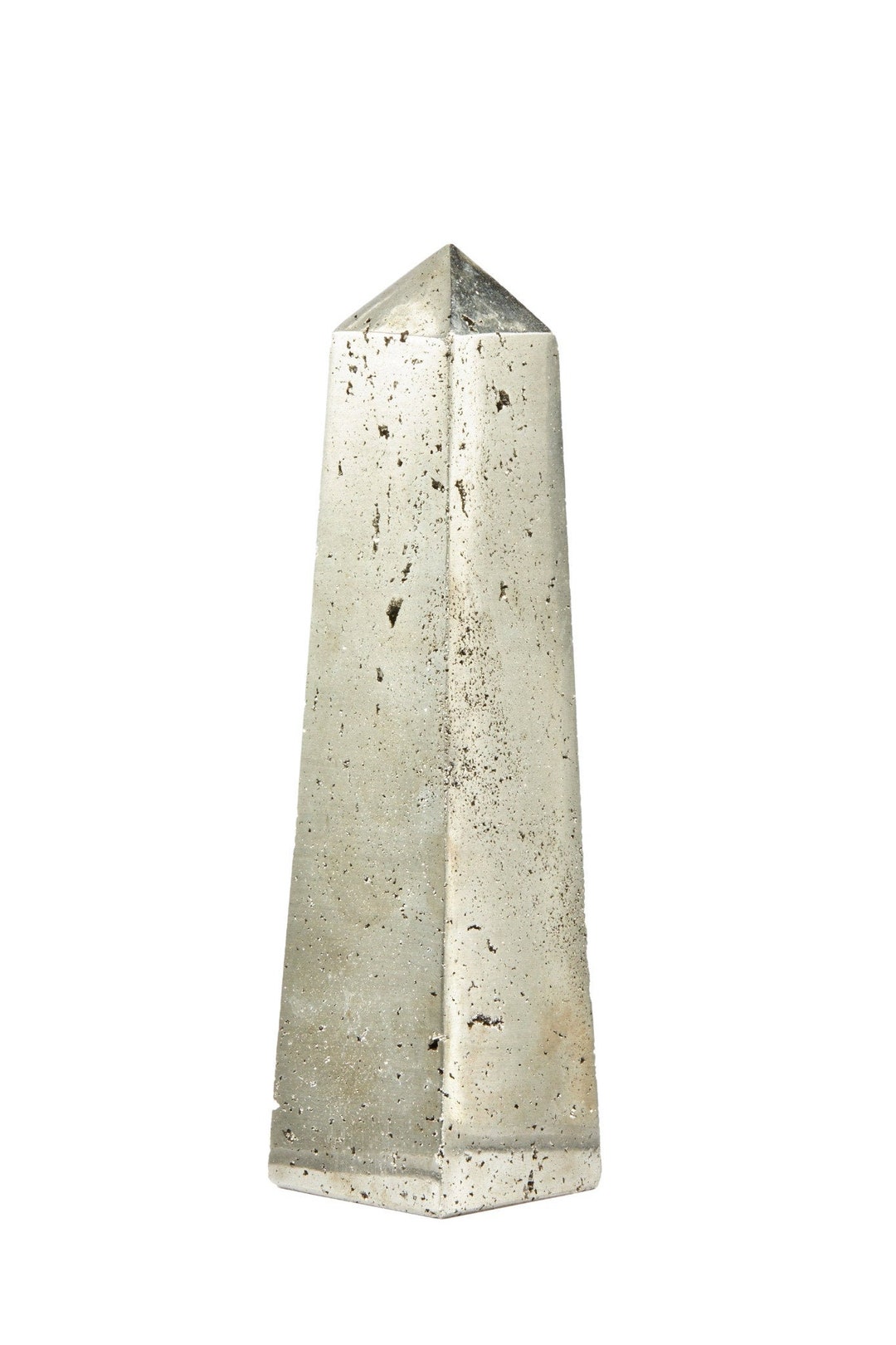 One of a Kind Pyrite Obelisk - Standing Pyrite Stone Tower - Polished ...