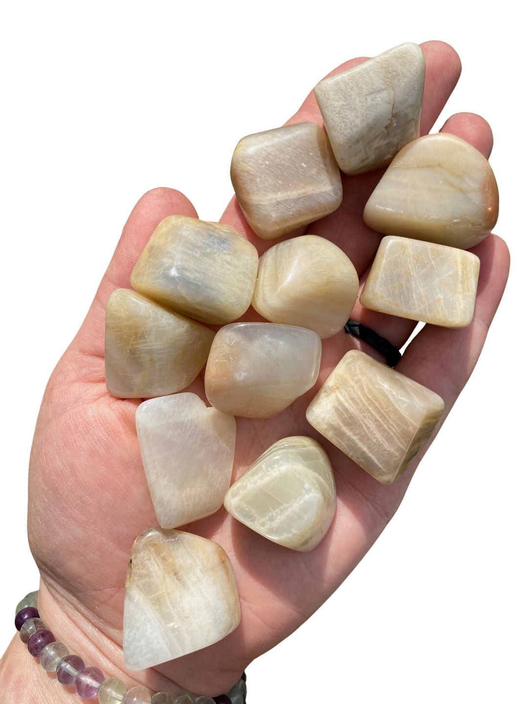 Moonstone Tumbled Stone Multiple Sizes Available Polished Light ...