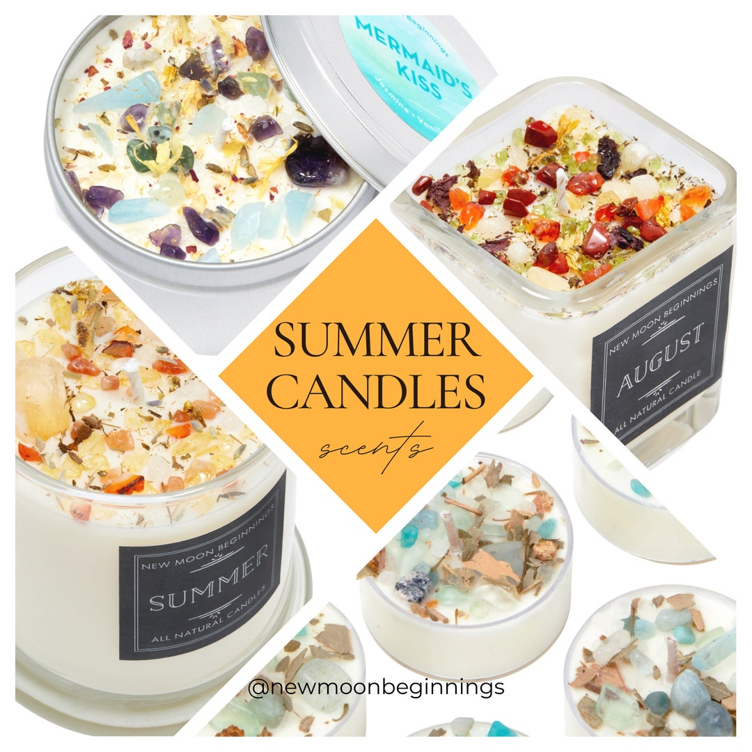 Summer Candles - Seasonal Crystal Candles - Soy Scented Candle - Good ...