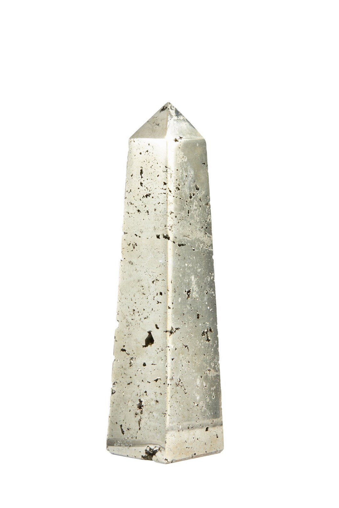 Large Pyrite Obelisk - Polished Pyrite Stone Tower - Standing Pyrite ...