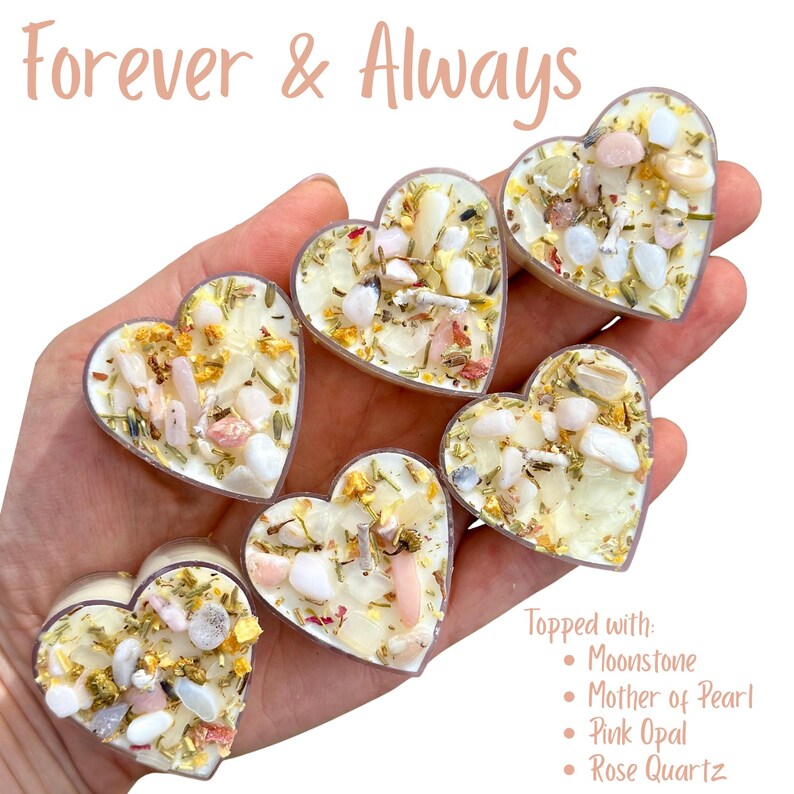 Heart Shaped Tealight Candles - Valentine's Day Candles - Crystal ...