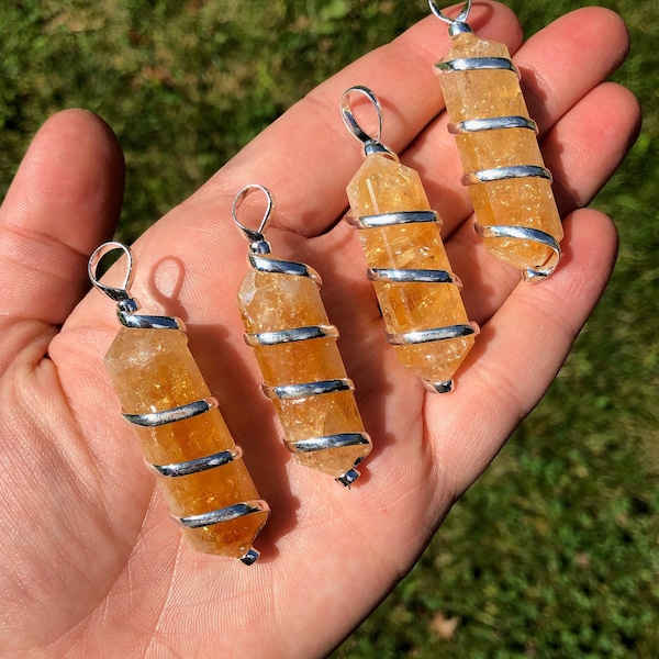 Citrine Pendant - Etsy