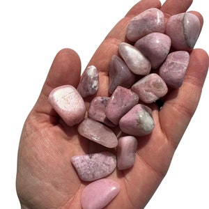 Pink Petalite Tumbled Stone - Multiple Sizes Available - Polished Pink ...