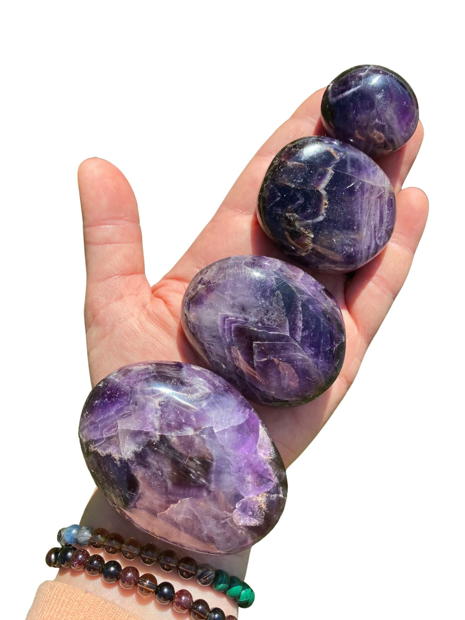 Amethyst Crystal Palm Stone Amethyst Palm Stone Healing - Etsy