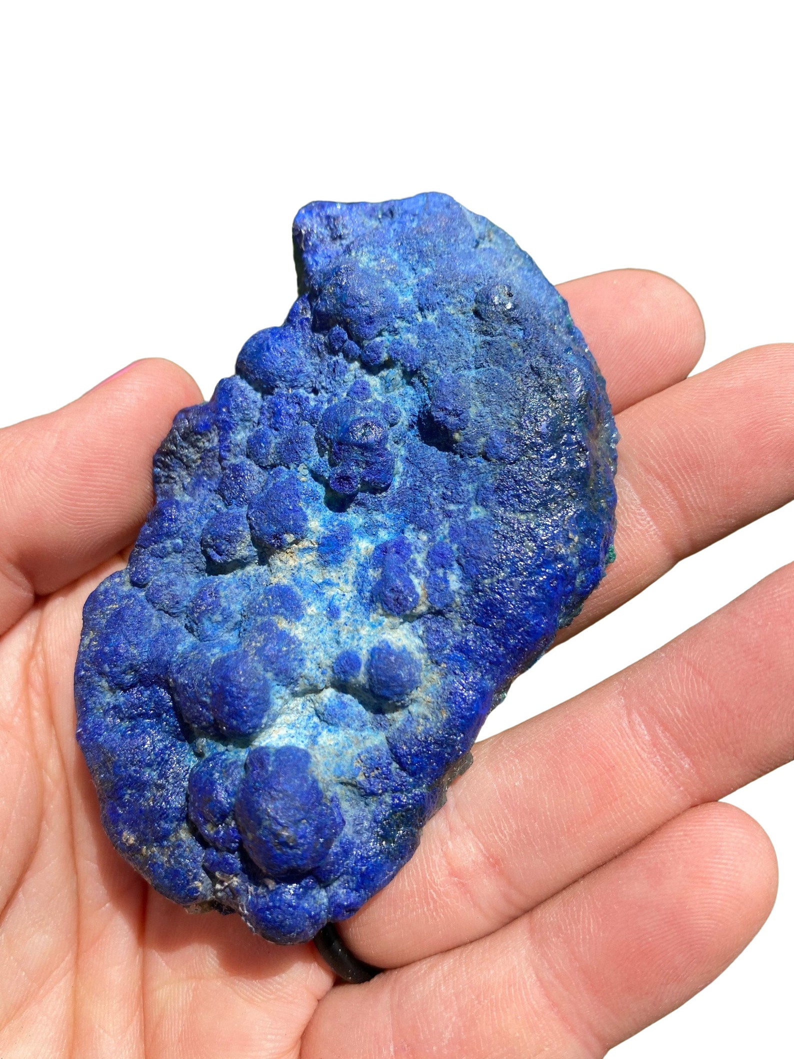 Azurite Crystal Blueberry One Side Polished Azurite Malachite Stone Raw ...