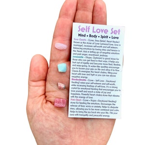 Self Love Crystal Set Chips - Self Care Set - Mini Gemstone Chips ...