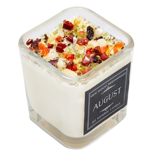 August Candle - Handmade Birthstone & Birth Month Candle - August ...