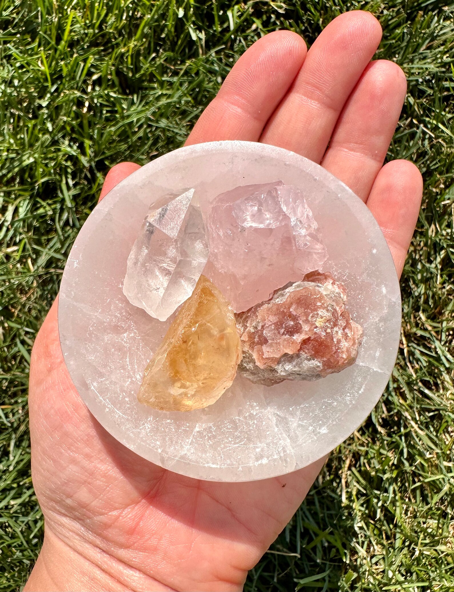 Raw Happiness & Joy Stone Set - Positive Energy Crystal Set - Rose ...