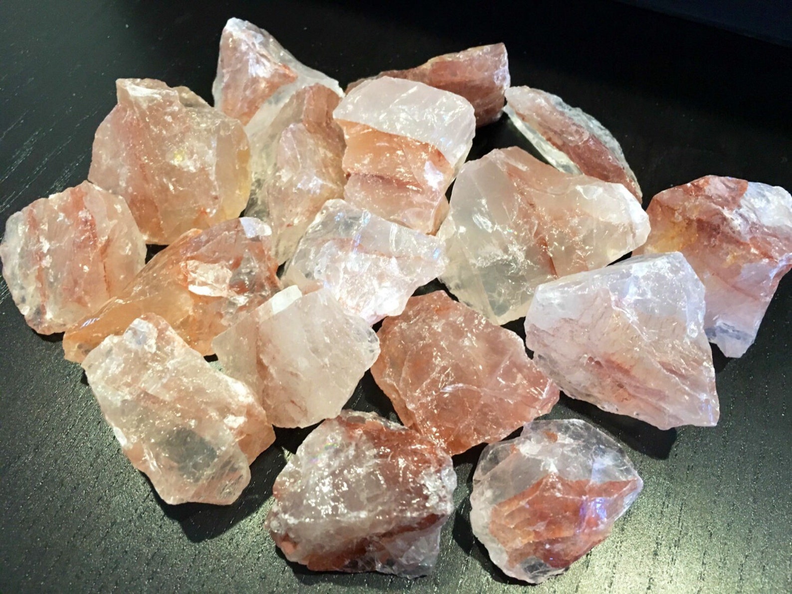 Raw Hematoid Quartz Crystal Fire Quartz Quartz and | Etsy