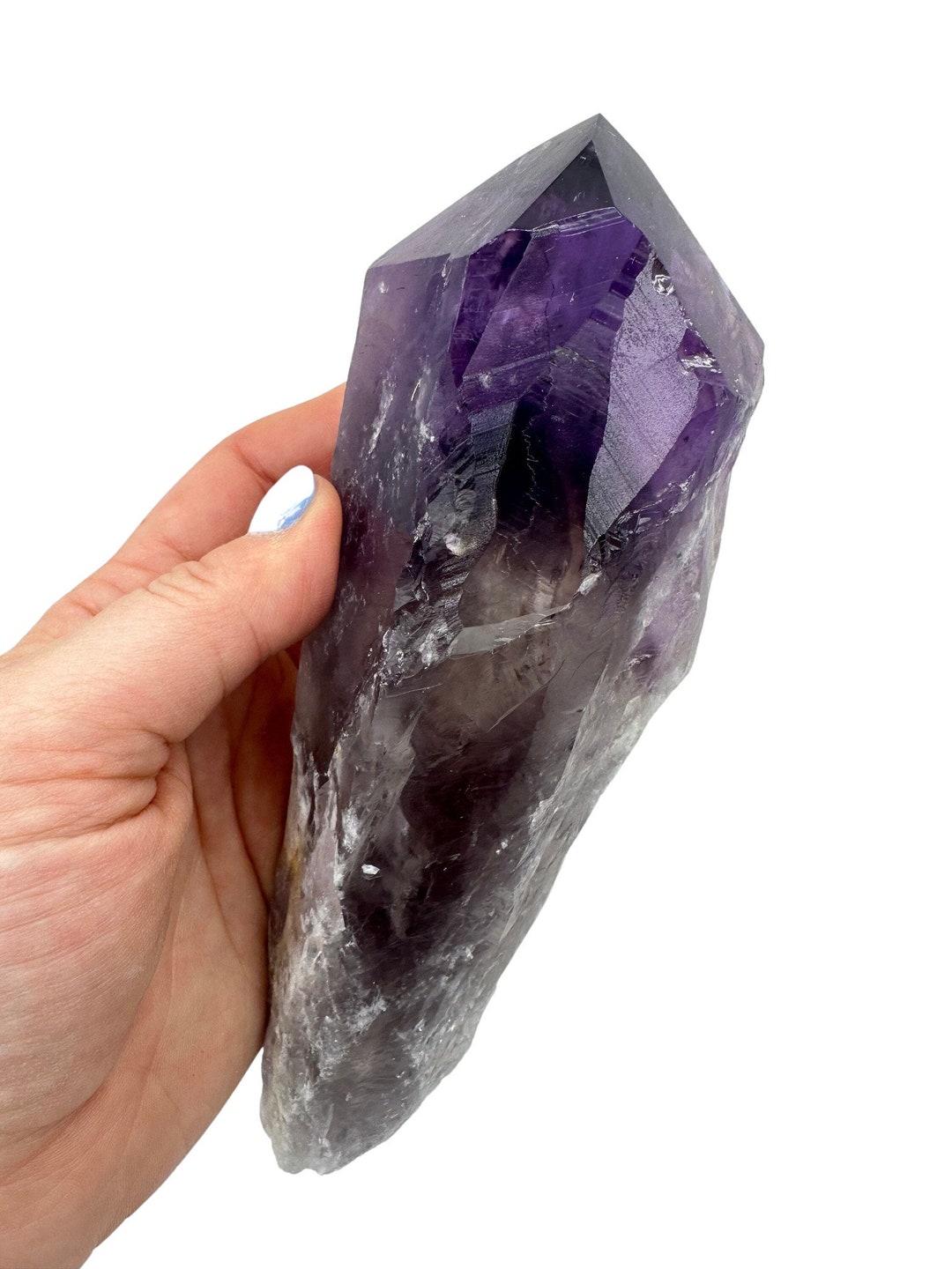 Large Raw Amethyst Crystal Point With Root (4.5" - 9") - Bahia Amethyst ...