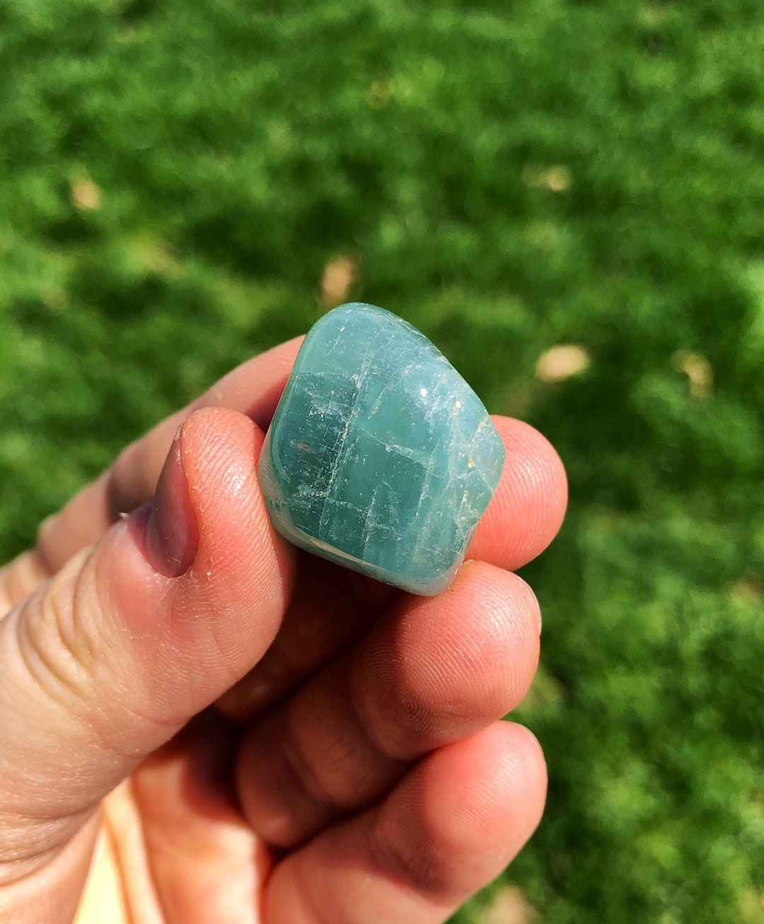 Blue Green Aquamarine Tumbled Crystal - Multiple Sizes Available ...