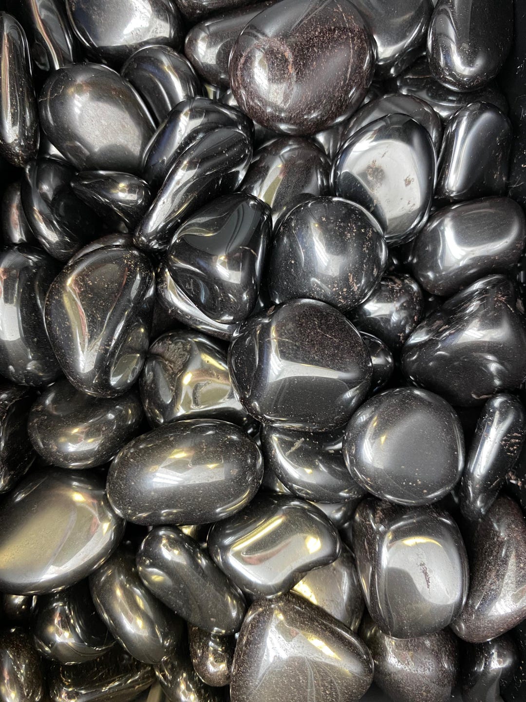 Hematite Tumbled Stone - Multiple Sizes Available - Tumbled Hematite ...