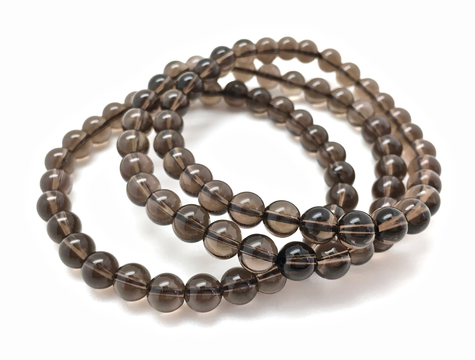 Smoky Quartz Bracelet 6mm Elastic Bracelet Smoky Quartz | Etsy