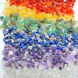 Seven Chakra Set - Stone Chips - 7 Chakra Crystal Set - Small Crystal ...
