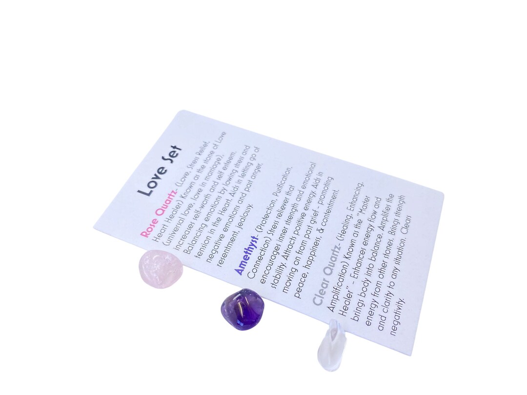 Love and Happiness Stone Set Crystal Chips - Crystals and Stones - Rose ...