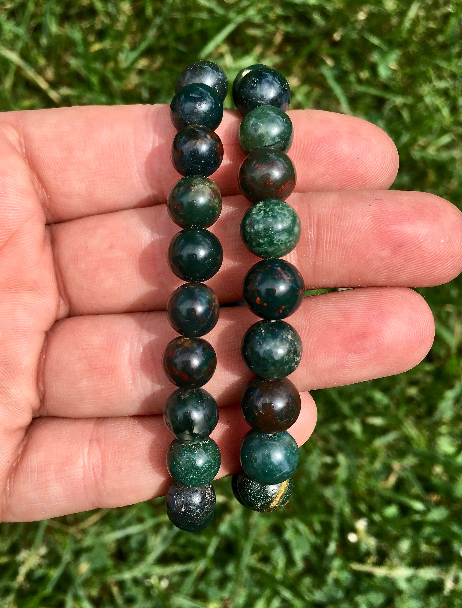 Bloodstone Bracelet Bloodstone Jewelry Elastic Bracelet | Etsy