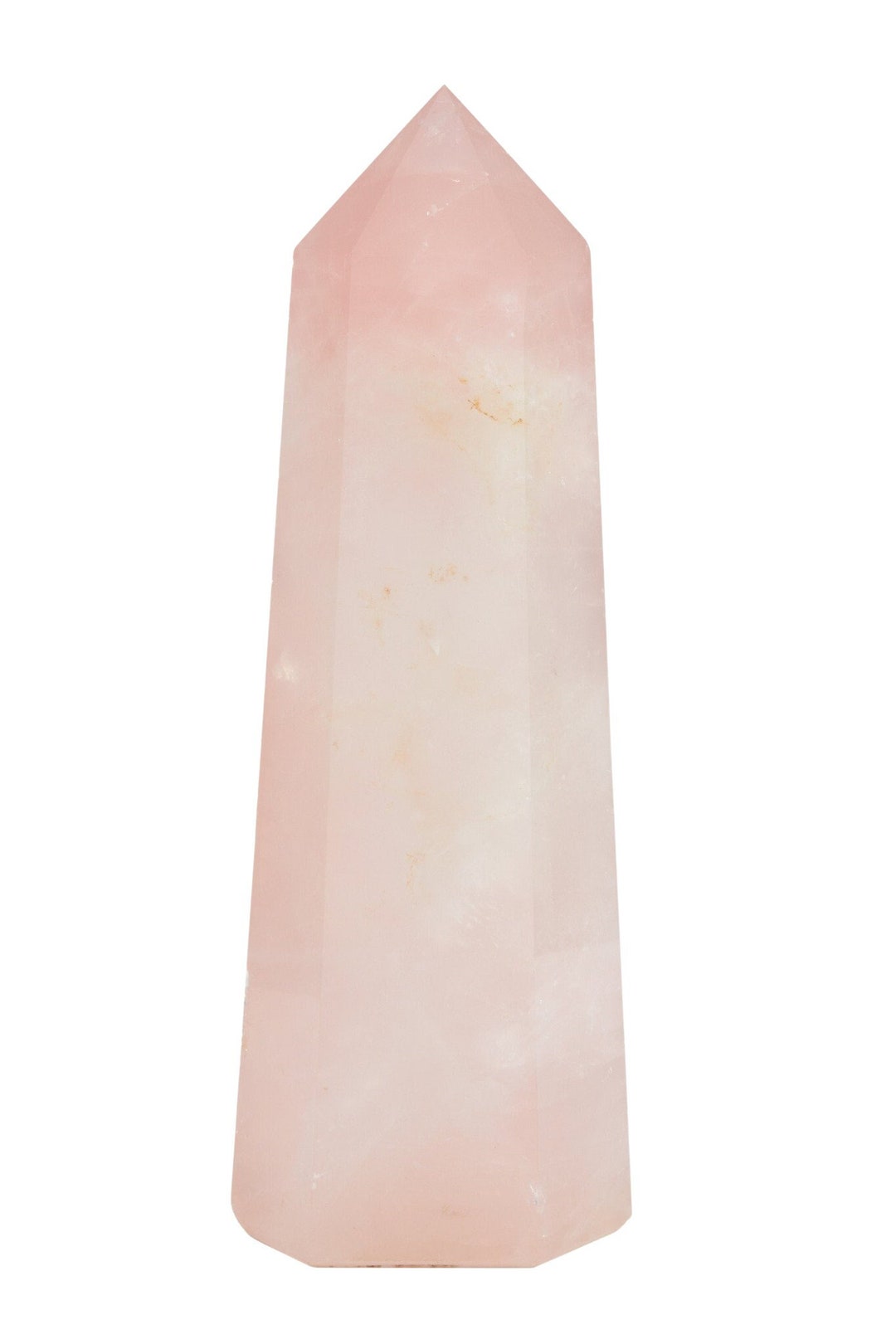 Large Rose Quartz Crystal Point - Rose Quartz Stone Tower - Polished ...