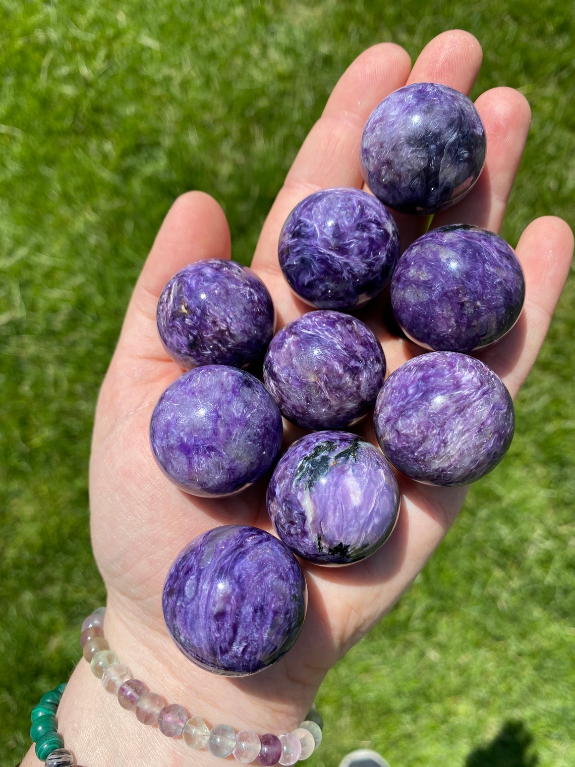 Charoite Stone Sphere (1" - 2") - Grade AA - Charoite Crystal Sphere ...