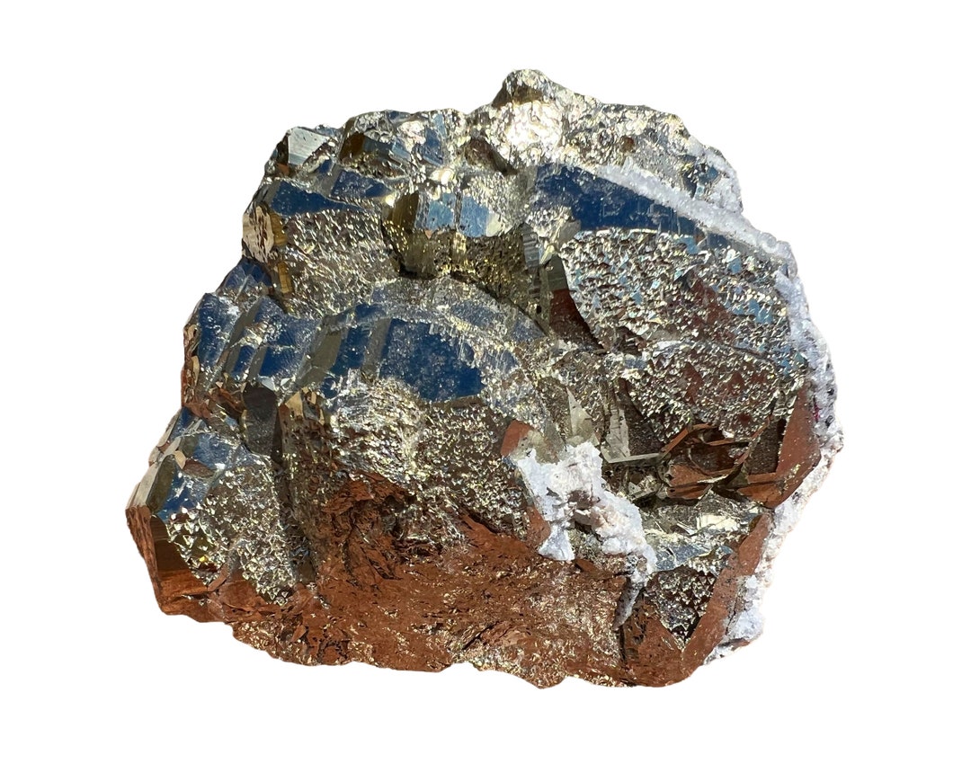 Raw Pyrite Cluster - Large Pyrite Crystal Cluster - Rough Pyrite ...