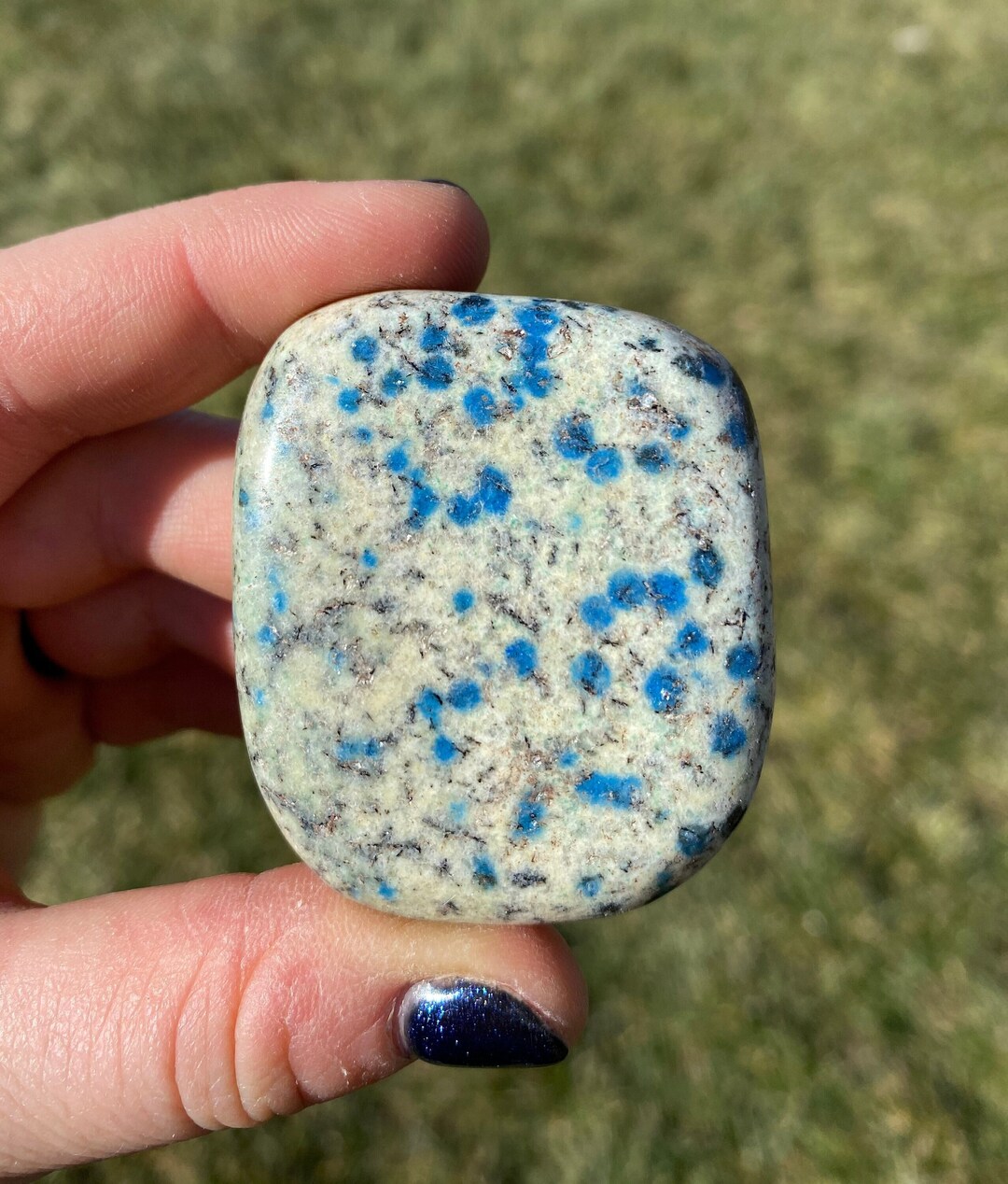 K2 Stone (azurite in Quartz) Polished Worry Stone - Tumbled K2 Blue ...