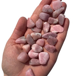 Pink Petalite Tumbled Stone - Multiple Sizes Available - Polished Pink ...