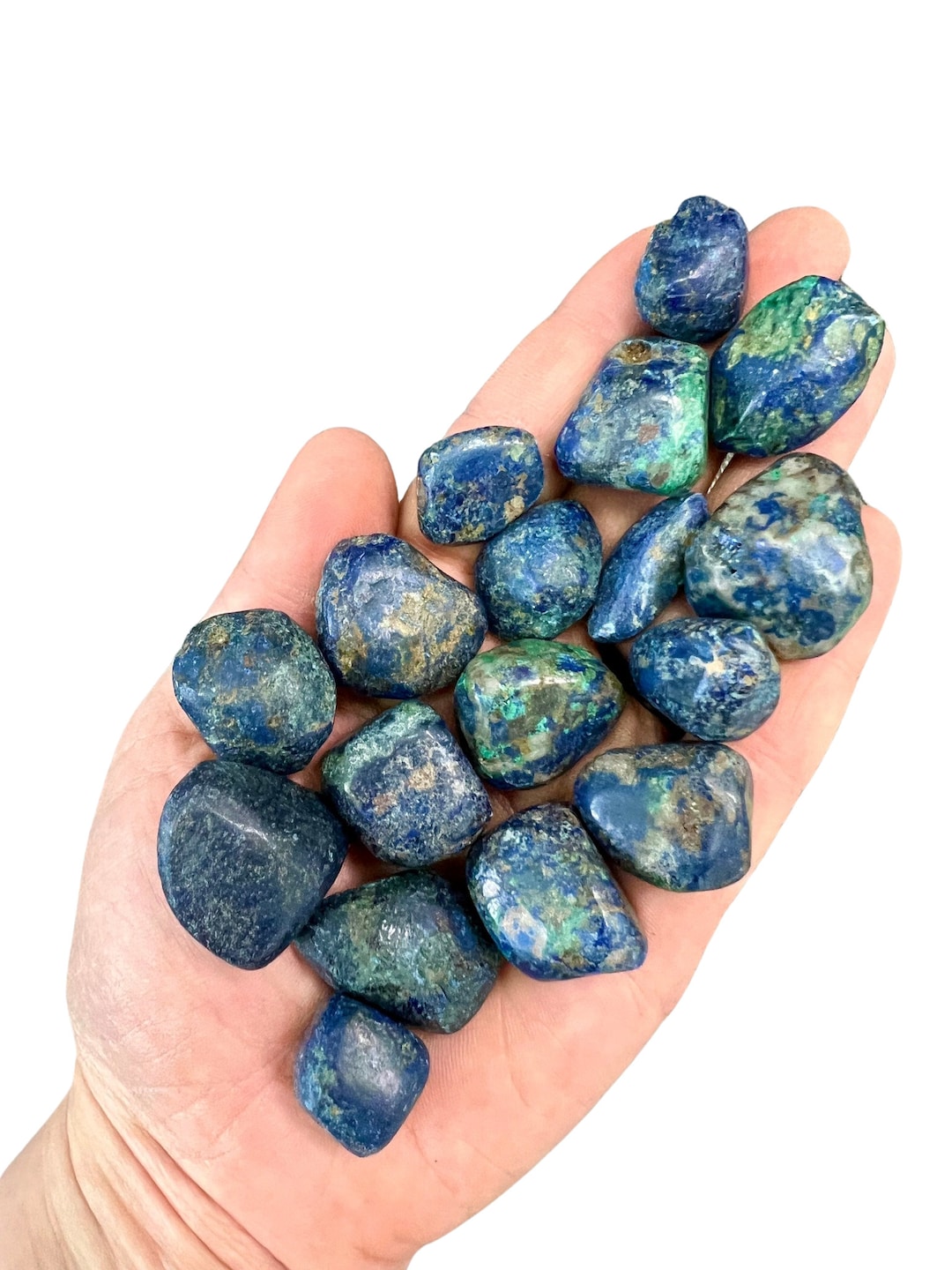 Azurite Tumbled Stone - Grade A - Multiple Sizes Available - Polished ...