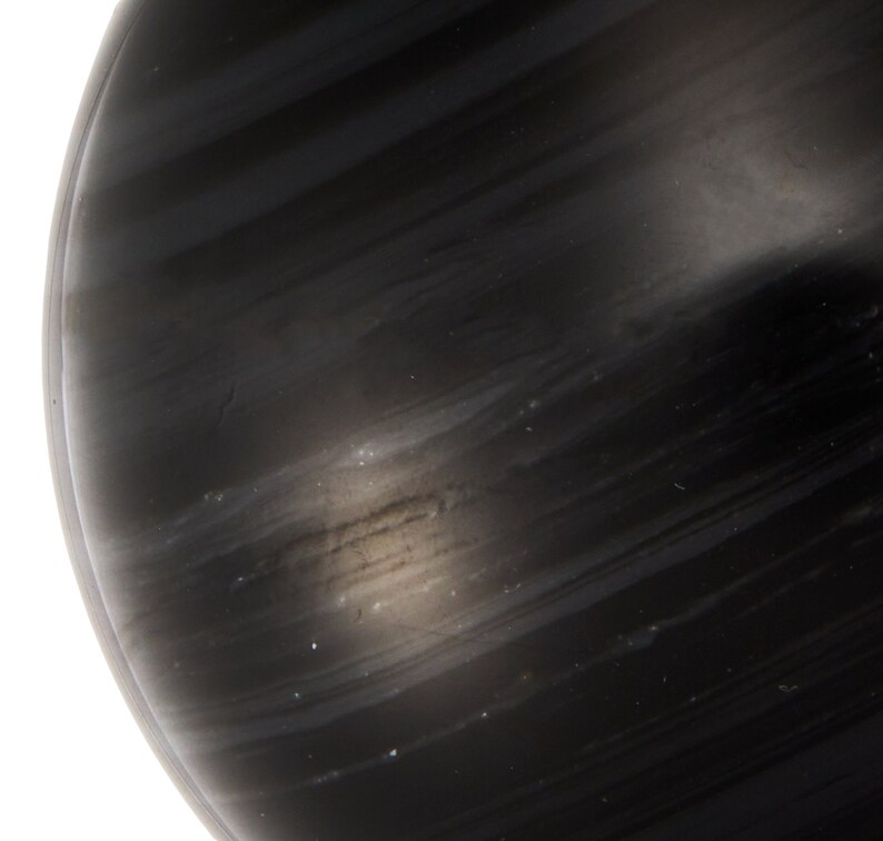 Black Obsidian Sphere - Polished Obsidian Crystal Sphere - Carved Black ...