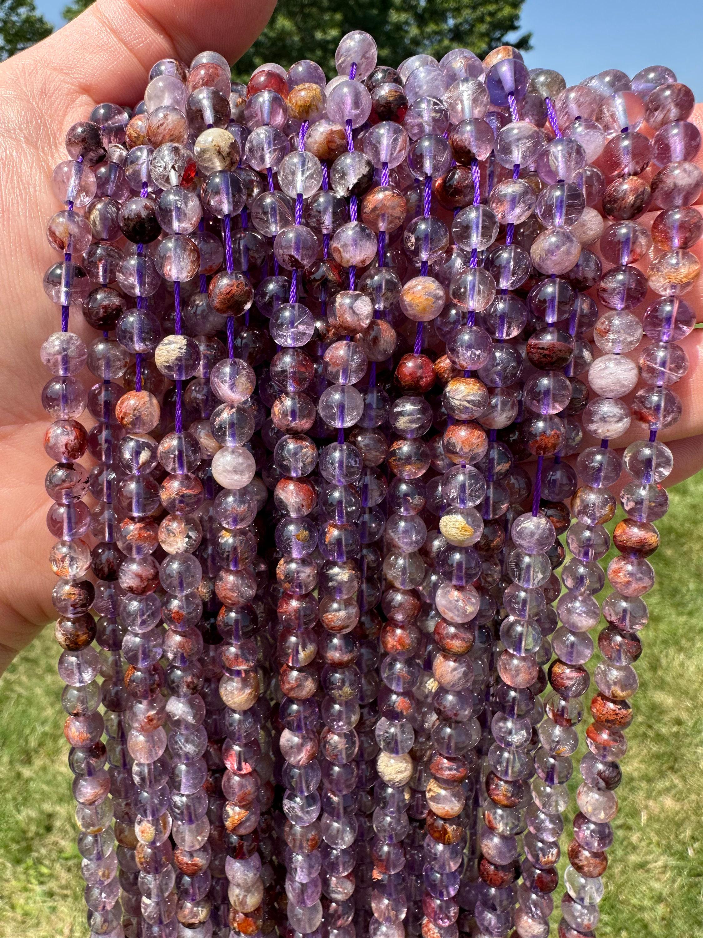 Super Seven Bead Strands - 6mm & 8mm Beads - Polished Super Seven ...
