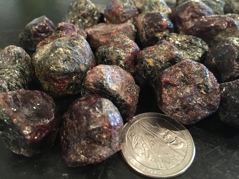 Raw Garnet Chunks Red Garnet Stone Raw Garnet Loose Stone | Etsy