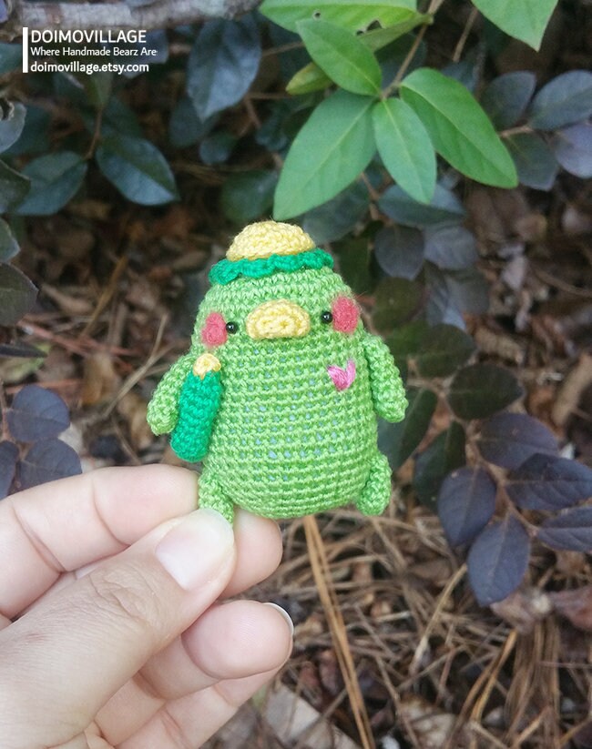 Amigurumi Mini Kappa-kun With Cucumber made2order | Etsy