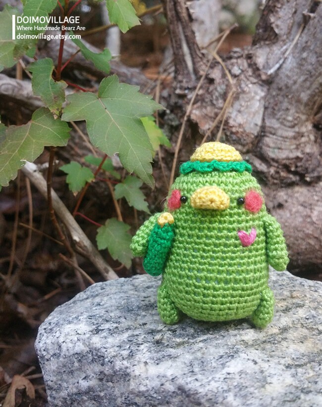 Amigurumi Mini Kappa-kun With Cucumber made2order | Etsy