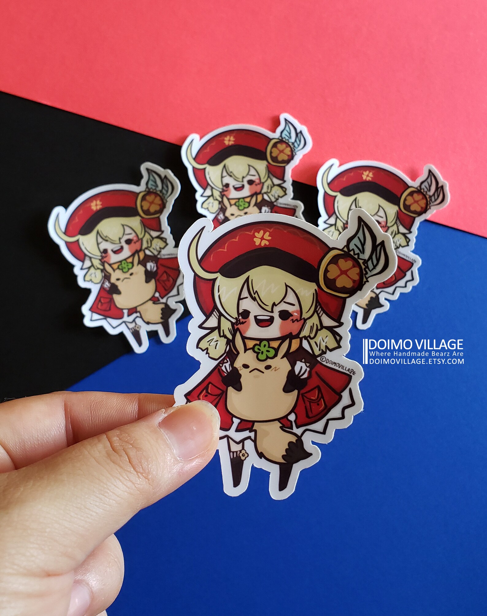 Sticker Cute Character Klee Qiqi Hutao Vinyl Sticker - Etsy