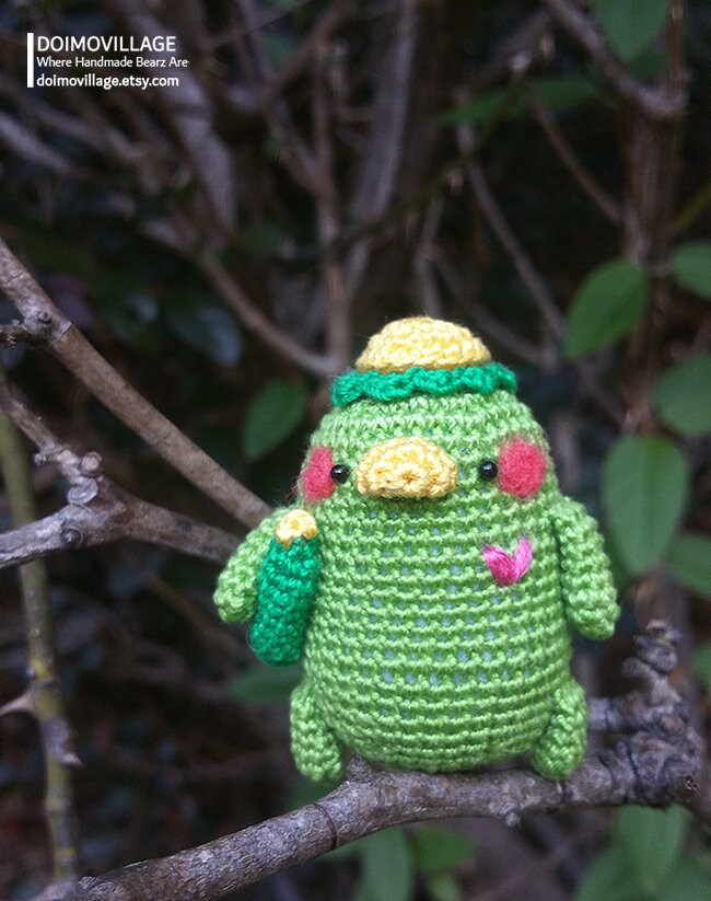 Amigurumi Mini Kappa-kun With Cucumber made2order | Etsy