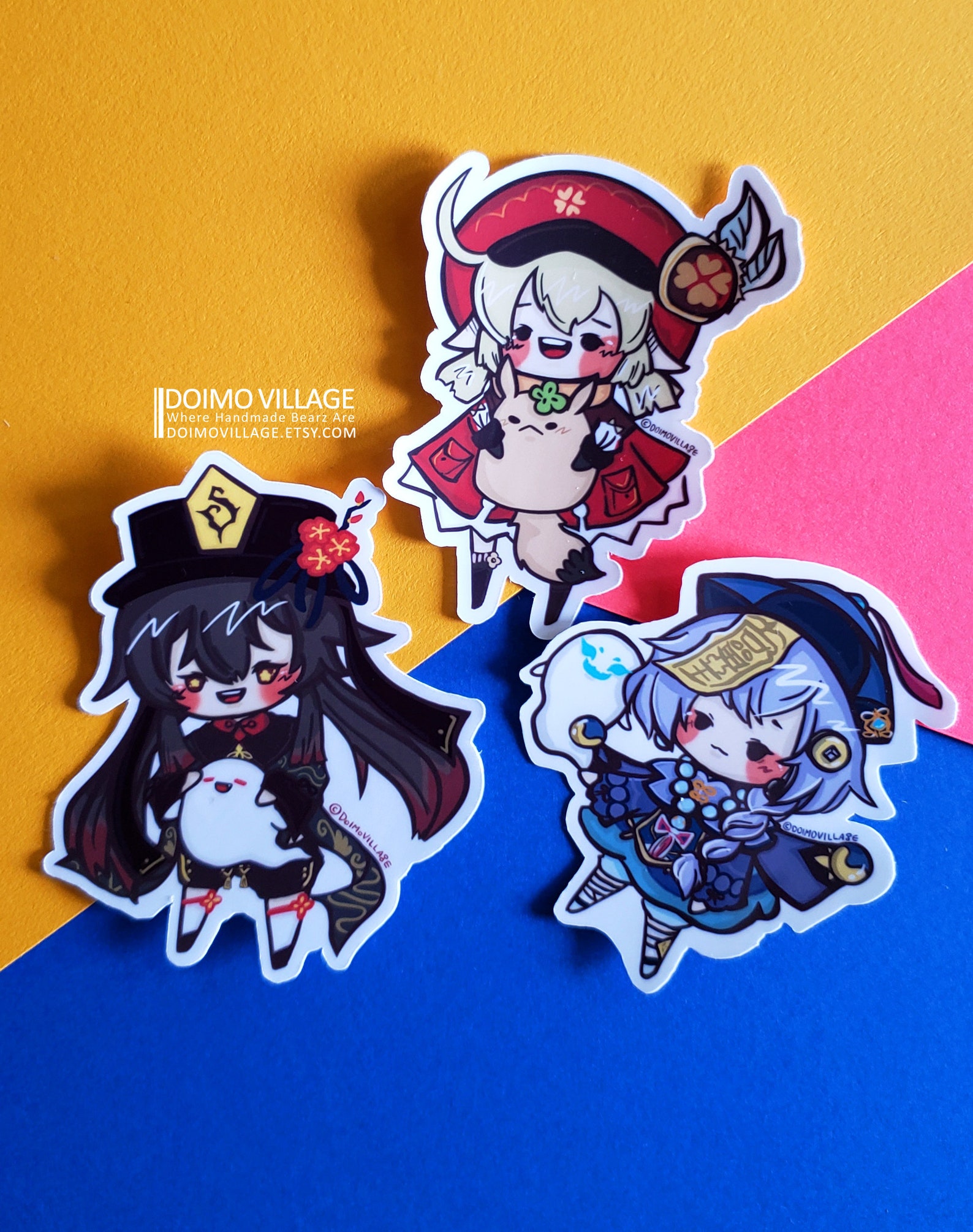 Sticker Cute Character Klee Qiqi Hutao Vinyl Sticker - Etsy