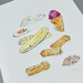Retro Sweets Print, Watercolour Kitchen Print, Pocket Money Sweets ...