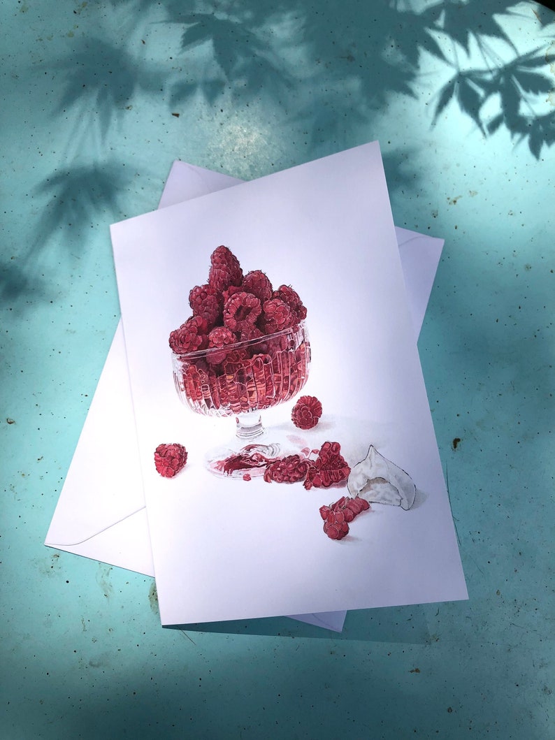 Raspberry Card. Birthday Card for Food Lover / Gardener - Etsy